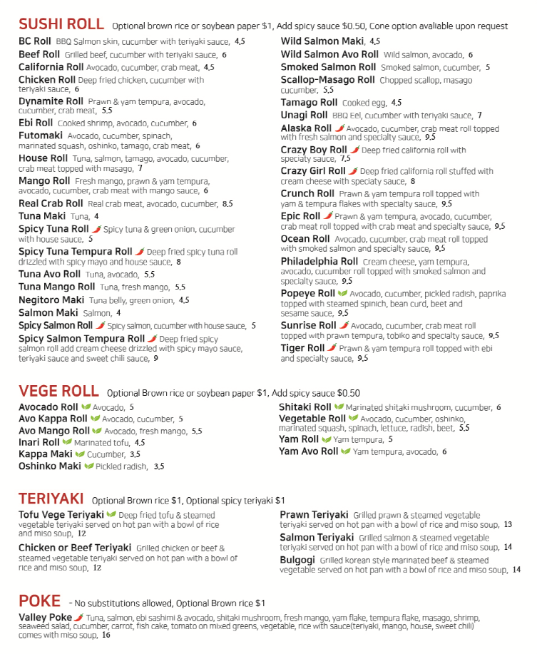 Valley Sushi – Valley Sushi